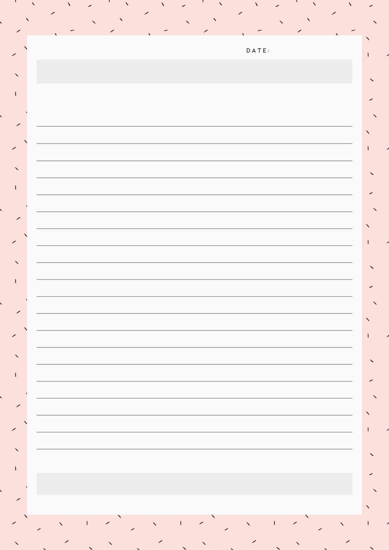 DIGITAL TEMPLATES: Study Notes Pack in 'Pretty in Pink'