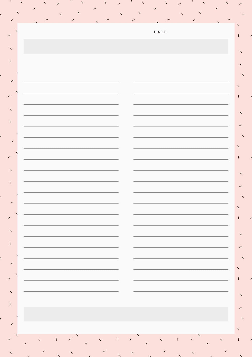 DIGITAL TEMPLATES: Study Notes Pack in 'Pretty in Pink'