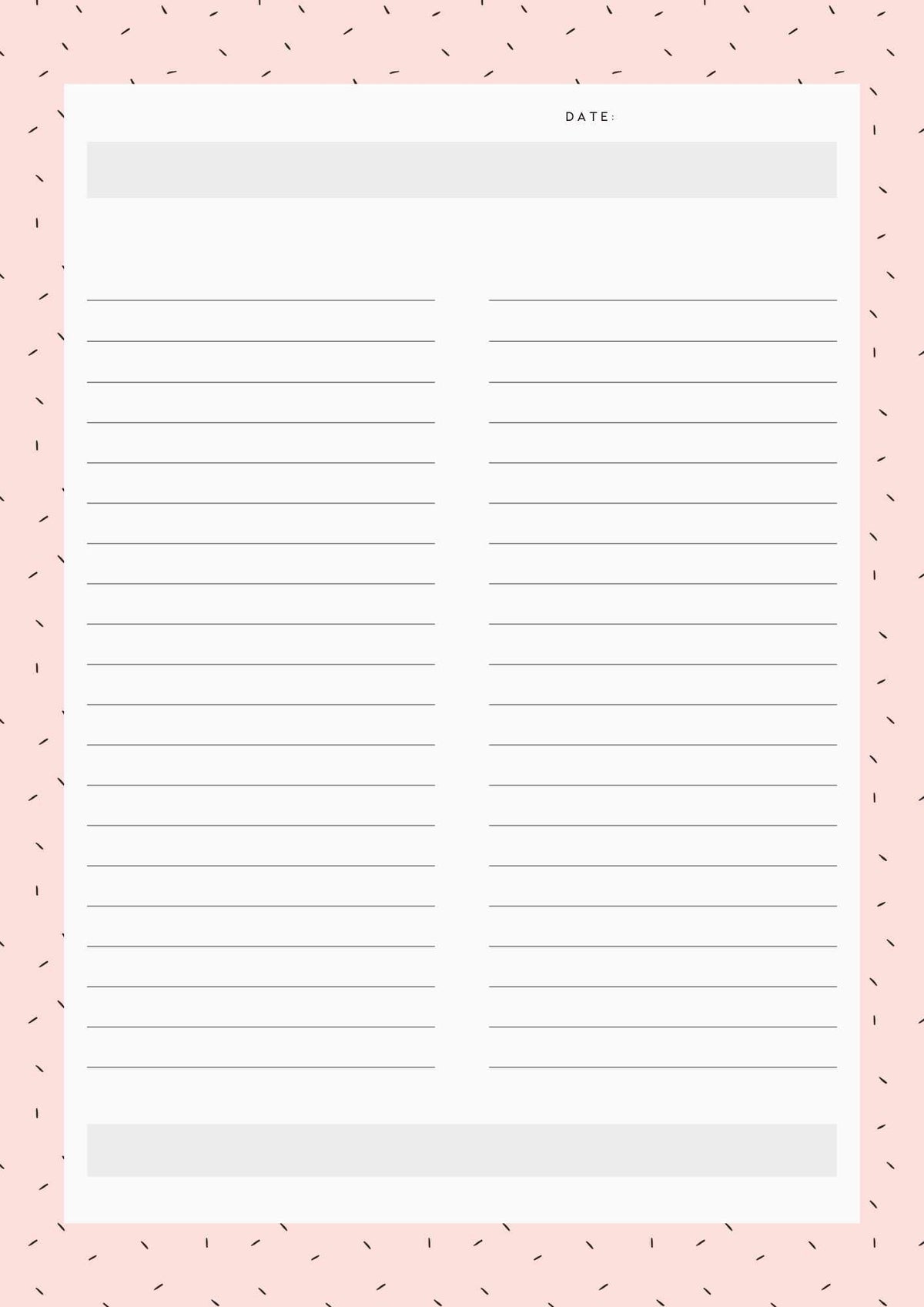 DIGITAL TEMPLATES: Study Notes Pack in 'Pretty in Pink'