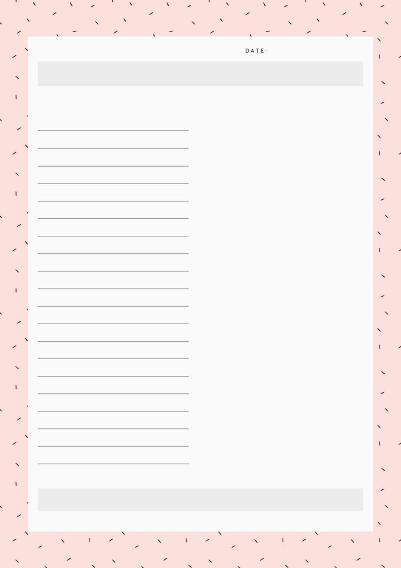 DIGITAL TEMPLATES: Study Notes Pack in 'Pretty in Pink'